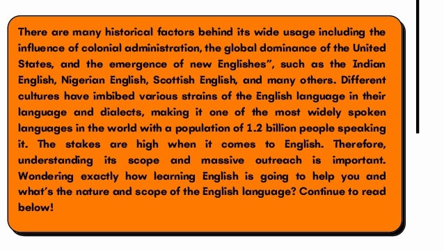 Scope of English Language | Best English Language institute | Scope of ...