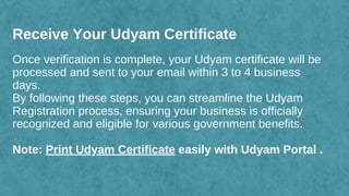 Mastering Udyam Registration: A Step-by-Step Tutorial | PDF
