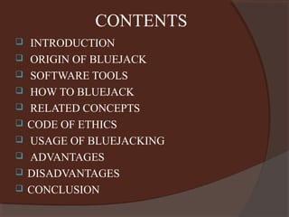 Bluejacking by Niharika Mundra | PPT