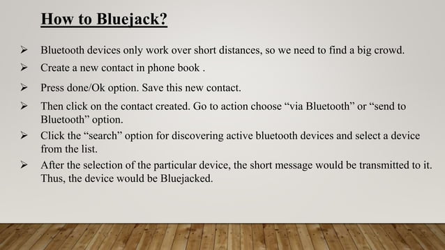 Blue jacking | PPT