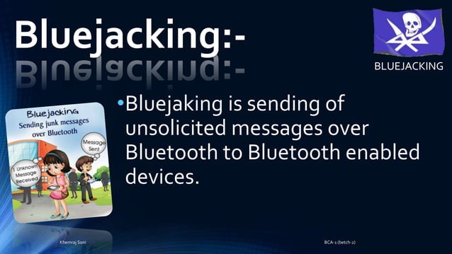 Bluejacking by krishna soni | PPT