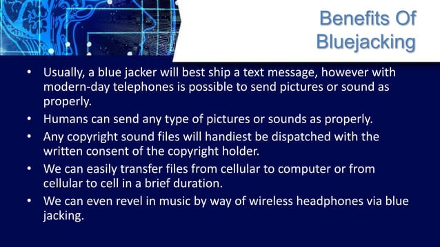 BLUEJACKING | PPTX | Computer Networking | Computing
