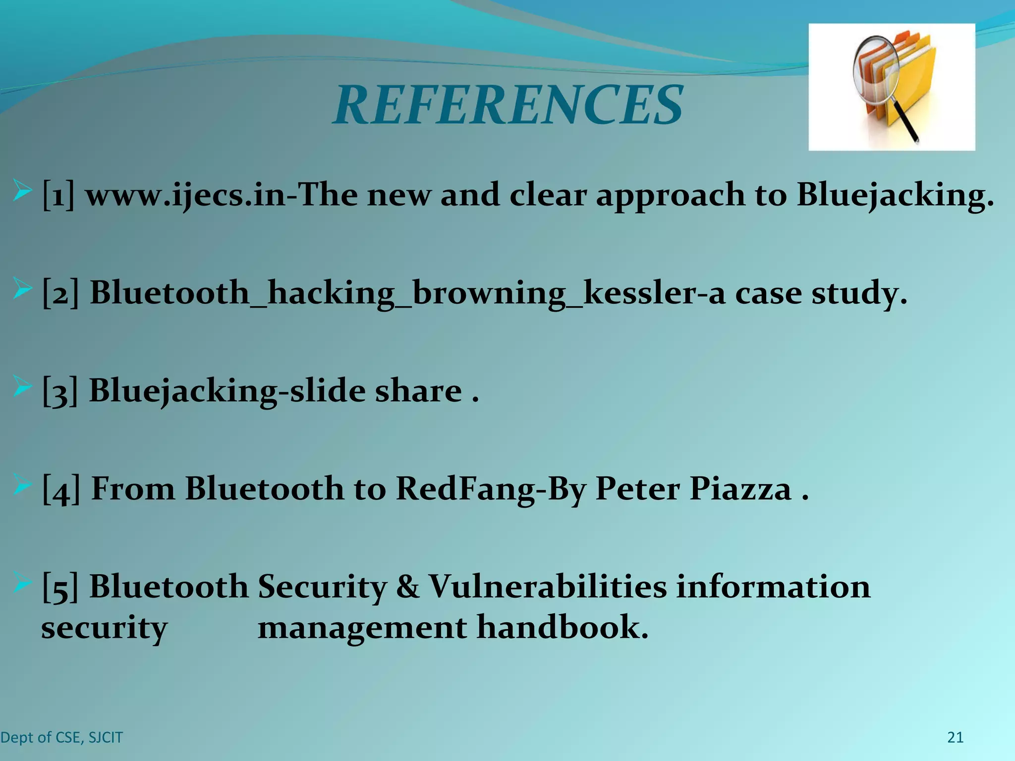 Bluejacking ppt | PPT