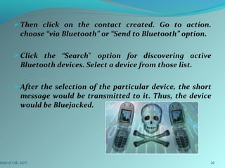 Bluejacking ppt | PPT