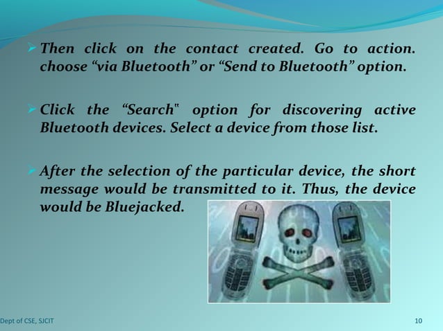 Bluejacking ppt | PPT