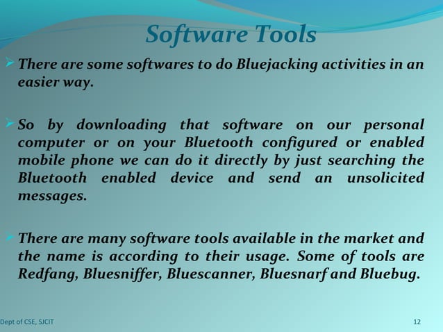 Bluejacking ppt | PPT