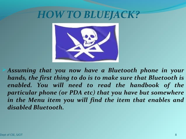 Bluejacking ppt | PPT