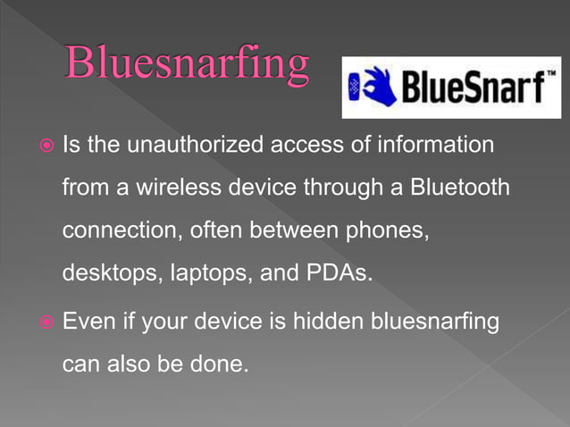 Bluejacking ppt | PPTX