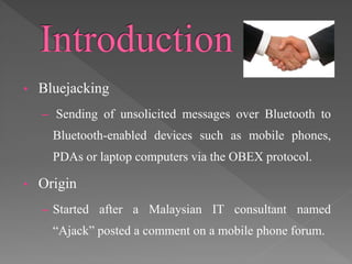 Bluejacking ppt | PPTX
