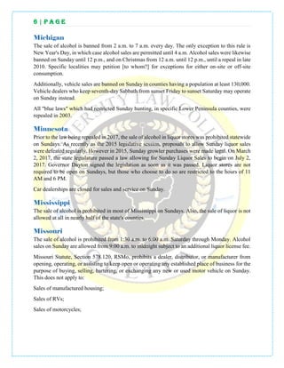 Blue Law in USA (USA Constitution) | PDF