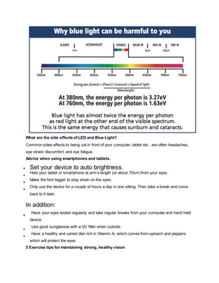 Blue light | DOCX | Eye and Vision Conditions | Diseases and Conditions
