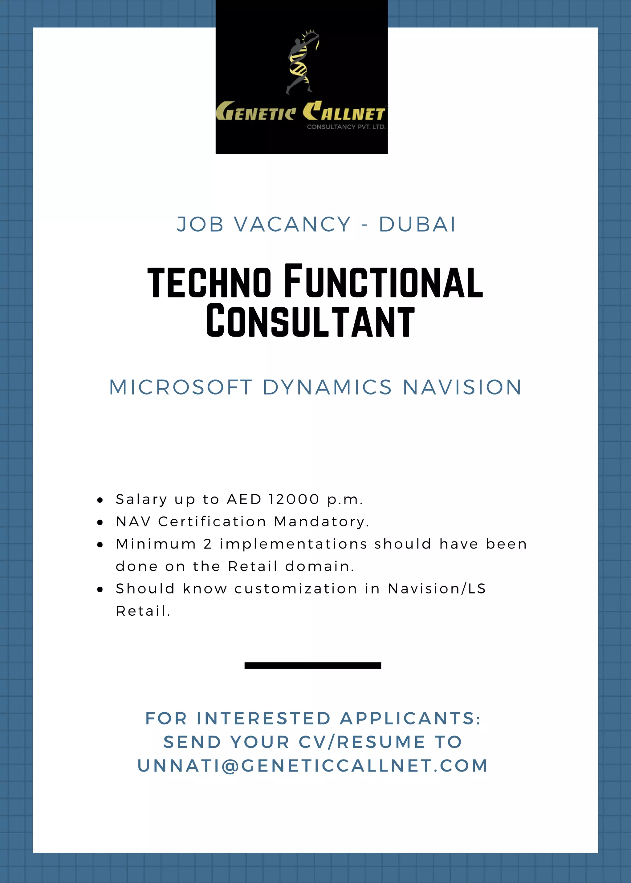 Microsoft Dynamics Navision - Techno Functional Consultant | PDF