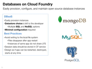 Cloud Foundry and MongoDB | PPT
