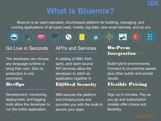 Bluemix overview with Internet of Things | ODP | Cloud Computing | Internet
