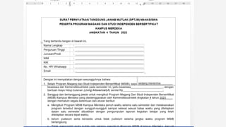 Sosialisasi MSIB Kampus Merdeka Batch 4 | PDF