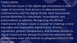 Ethical Issue Digital Age Technology Presentatiopdf | PDF