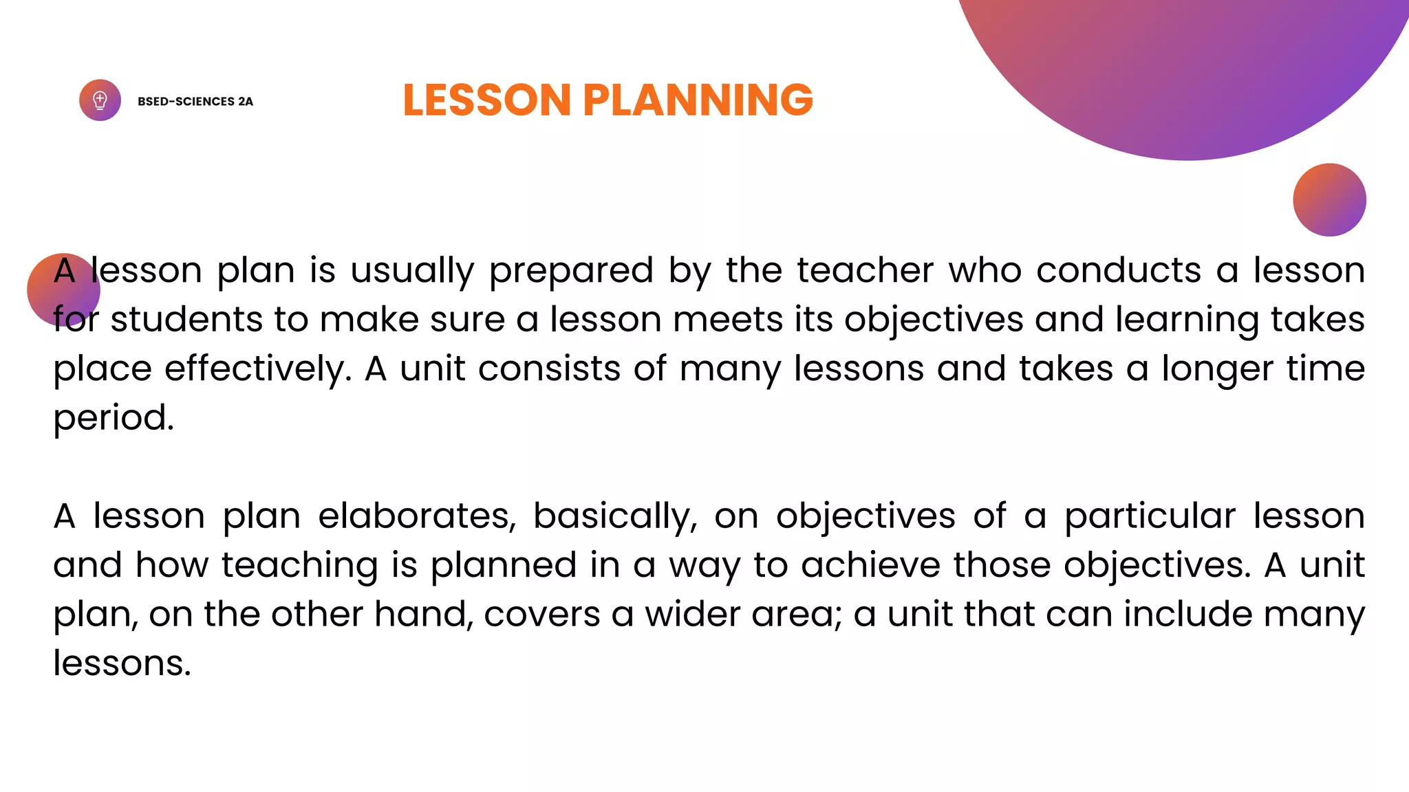 Lesson and Unit planning | PDF