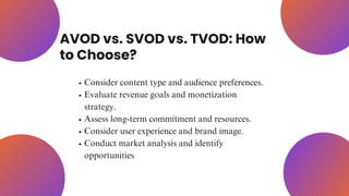 AVOD VS SVOD VS TVOD | PDF