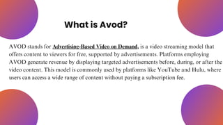 AVOD VS SVOD VS TVOD | PDF