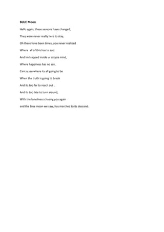 Blue moon | DOCX