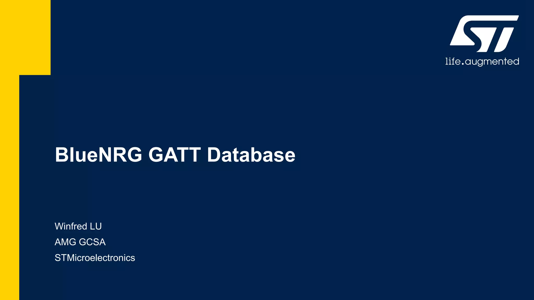 BLE GATT Database | PPT