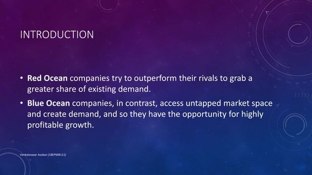 Blue ocean and red ocean strategies | PPTX