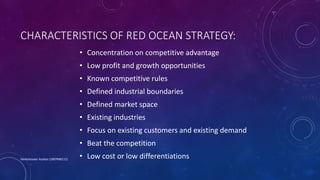 Blue ocean and red ocean strategies | PPTX