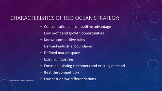 Blue ocean and red ocean strategies | PPTX