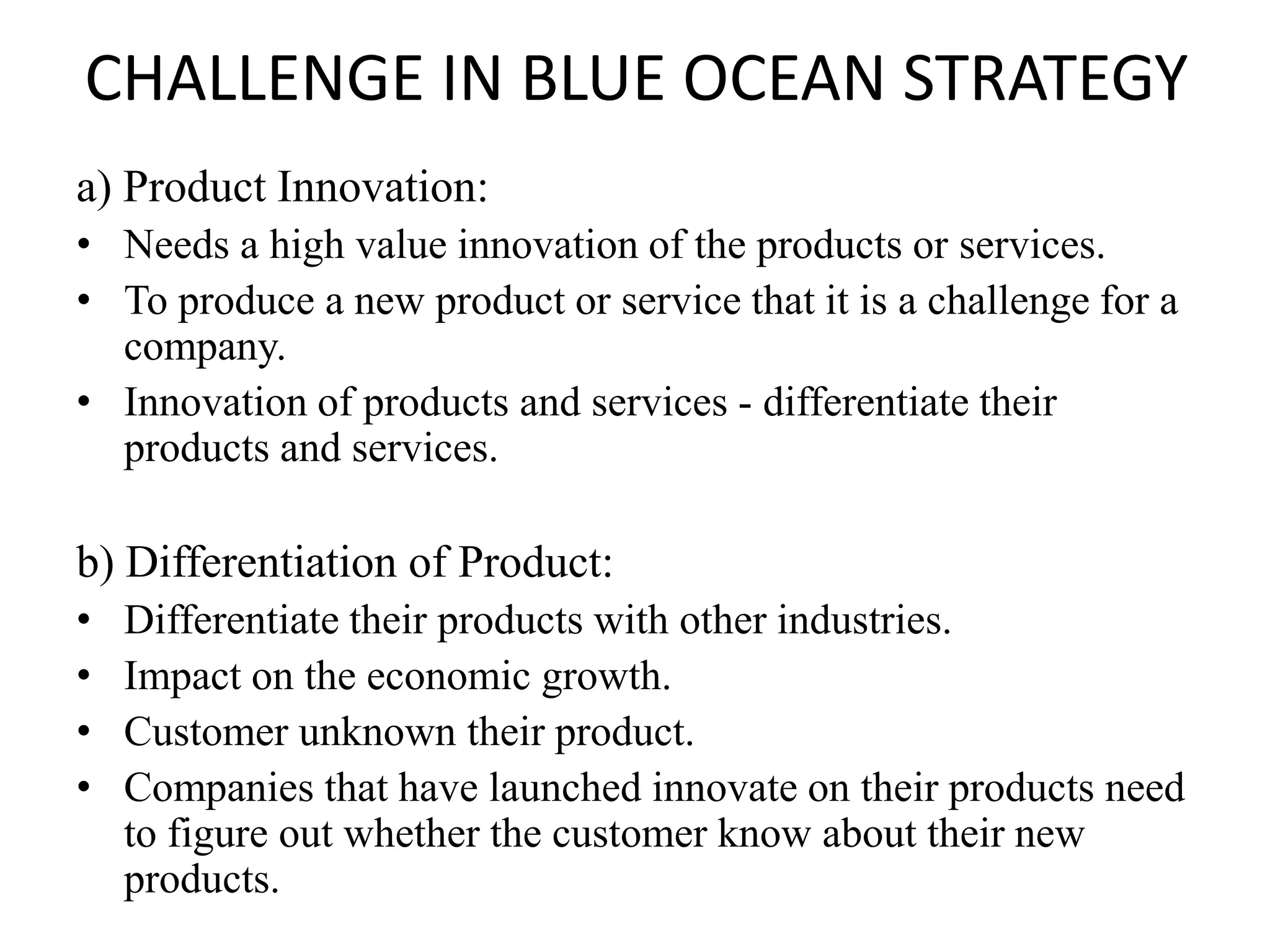 Blue ocean challenge | PPTX