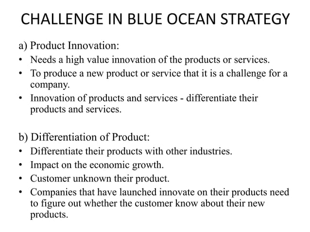 Blue ocean challenge | PPT