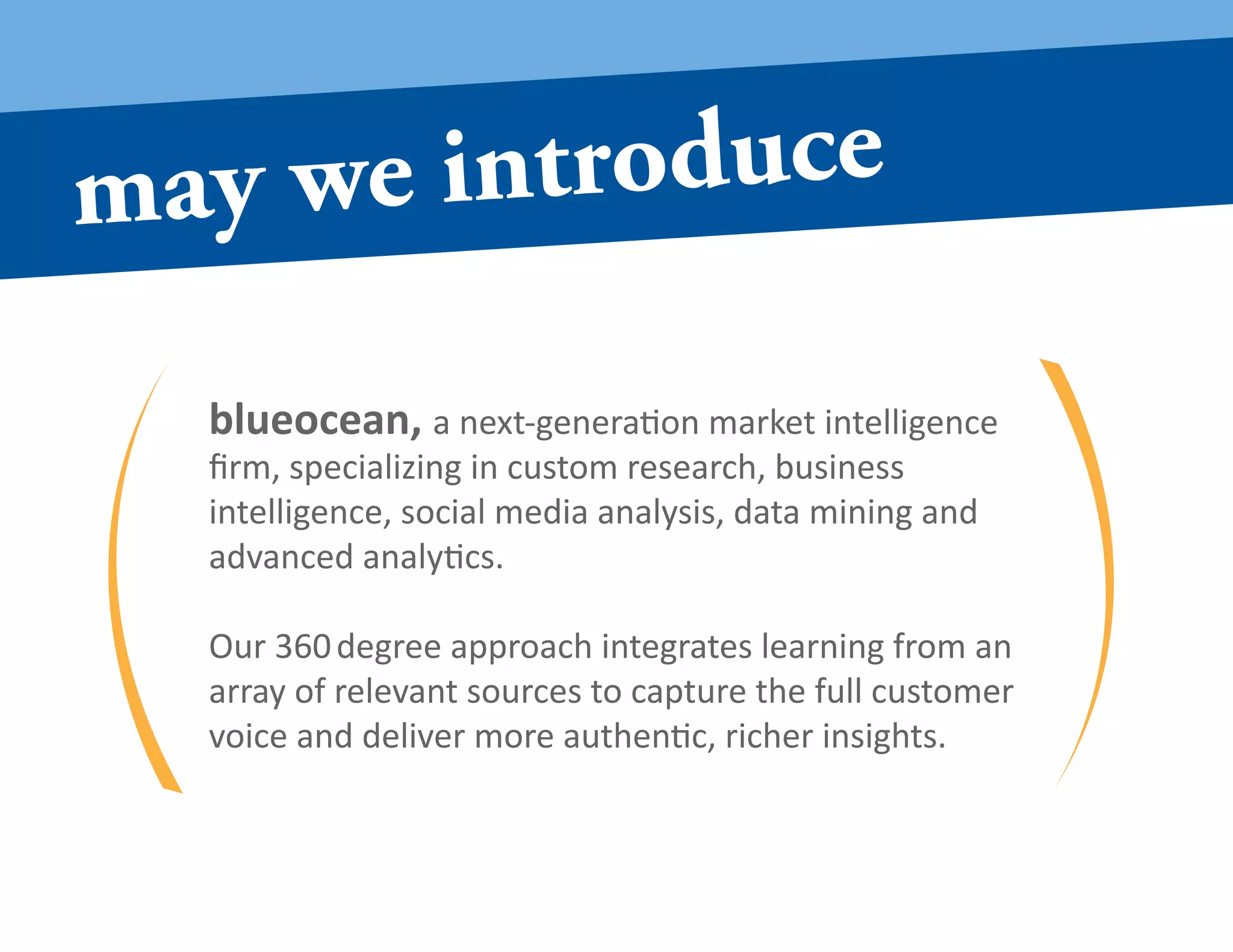 blueocean market intelligence corporate brochure | PDF