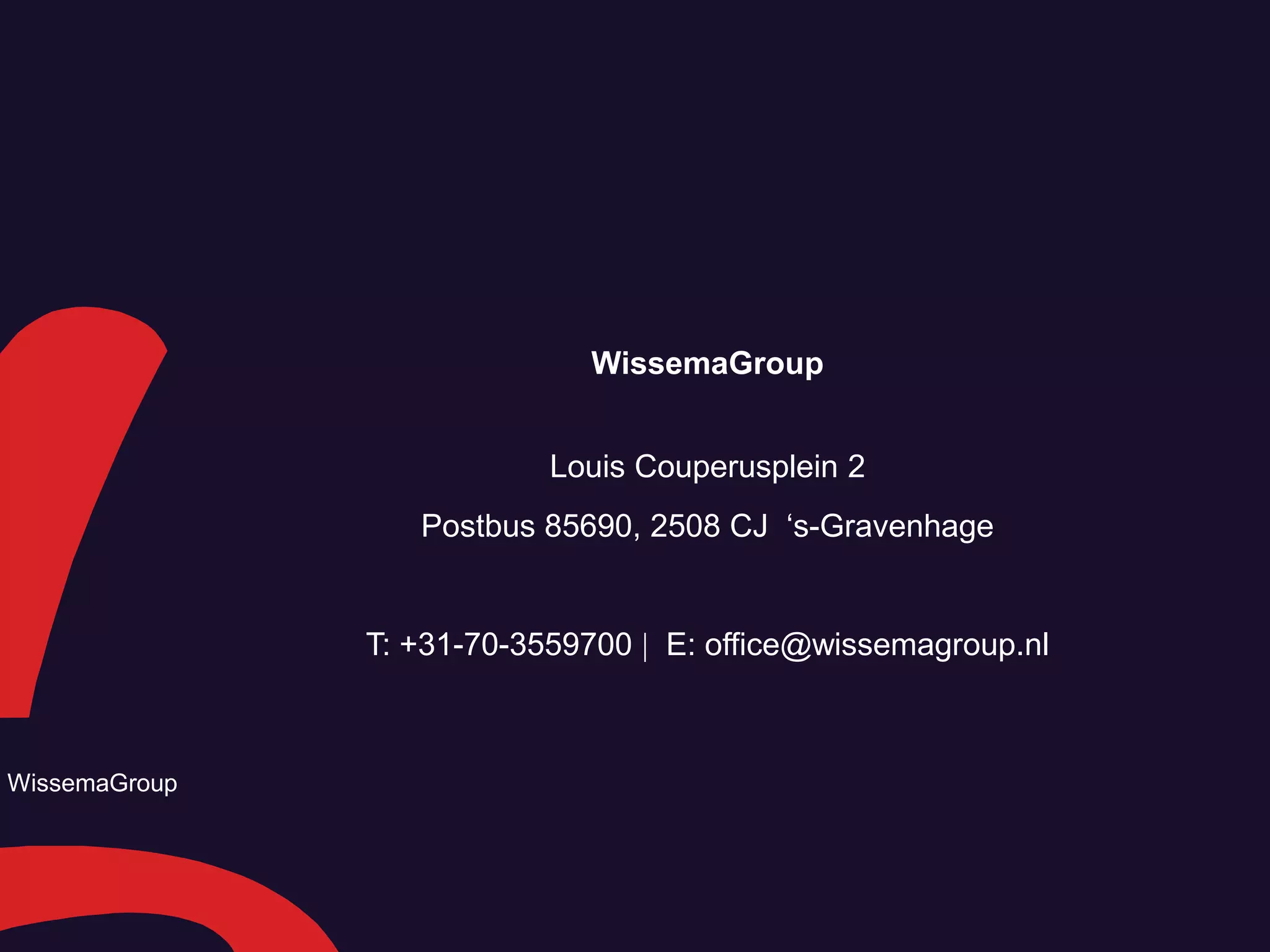 WissemaGroup Breakout Lunch: Blue Ocean Leadership (25-05-2016) | PPT