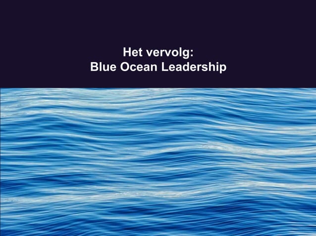 WissemaGroup Breakout Lunch: Blue Ocean Leadership (25-05-2016) | PPT