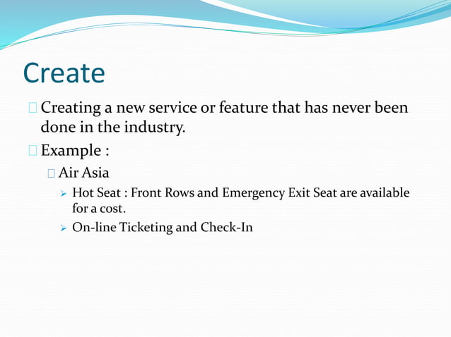 Blue Ocean Strategy - Key Concepts ERRC | PPT