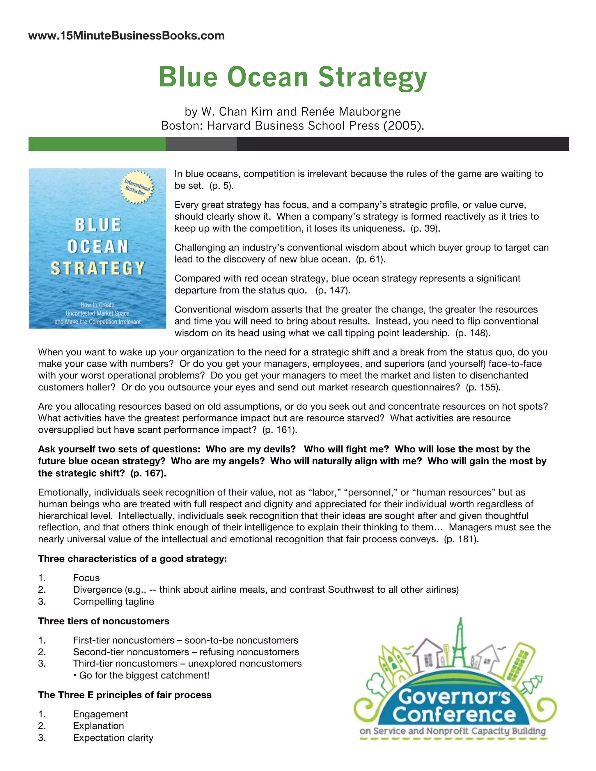 Blue Ocean Strategy | PDF