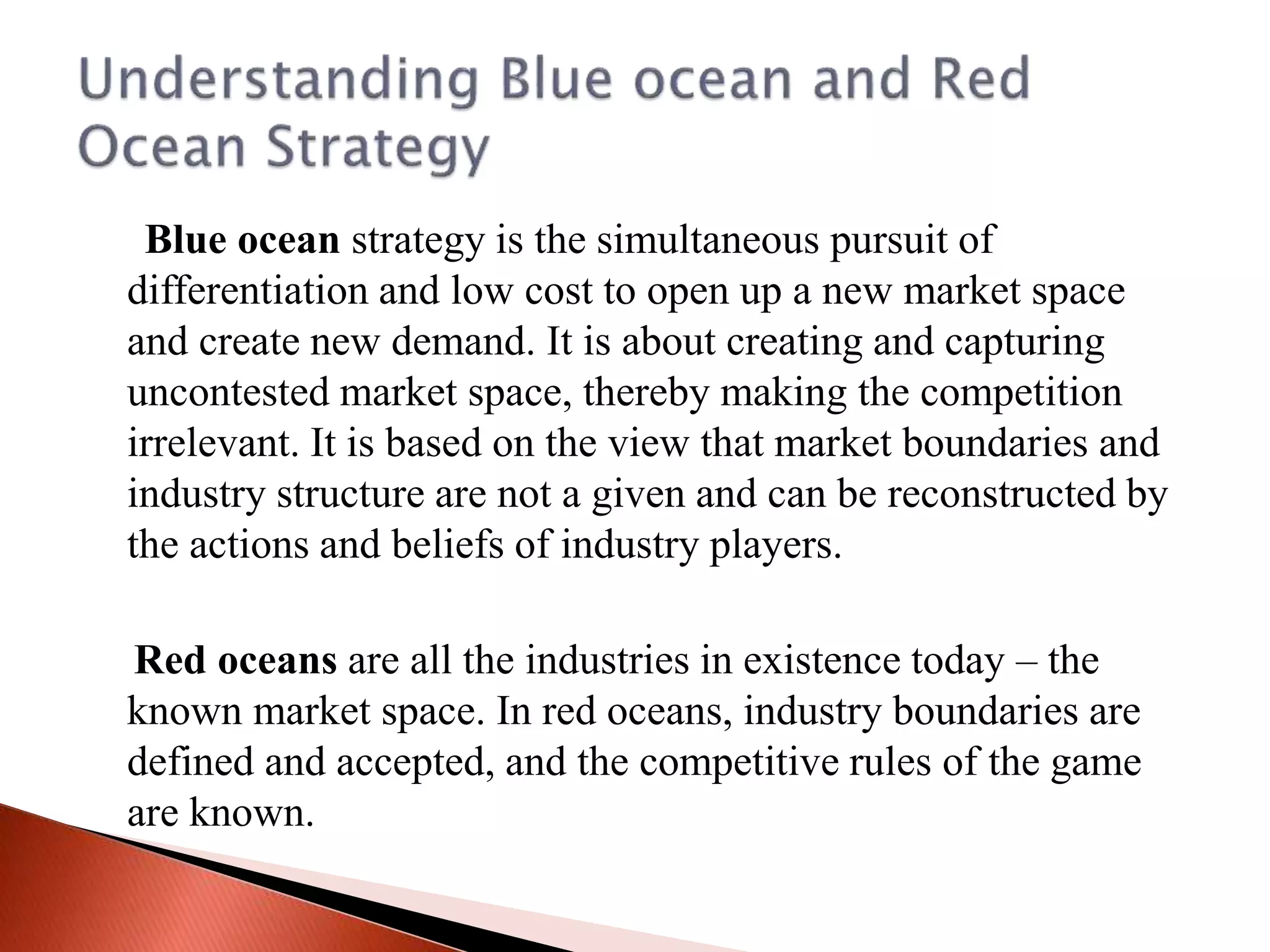 Blue ocean strategy mansi porwal | PPT