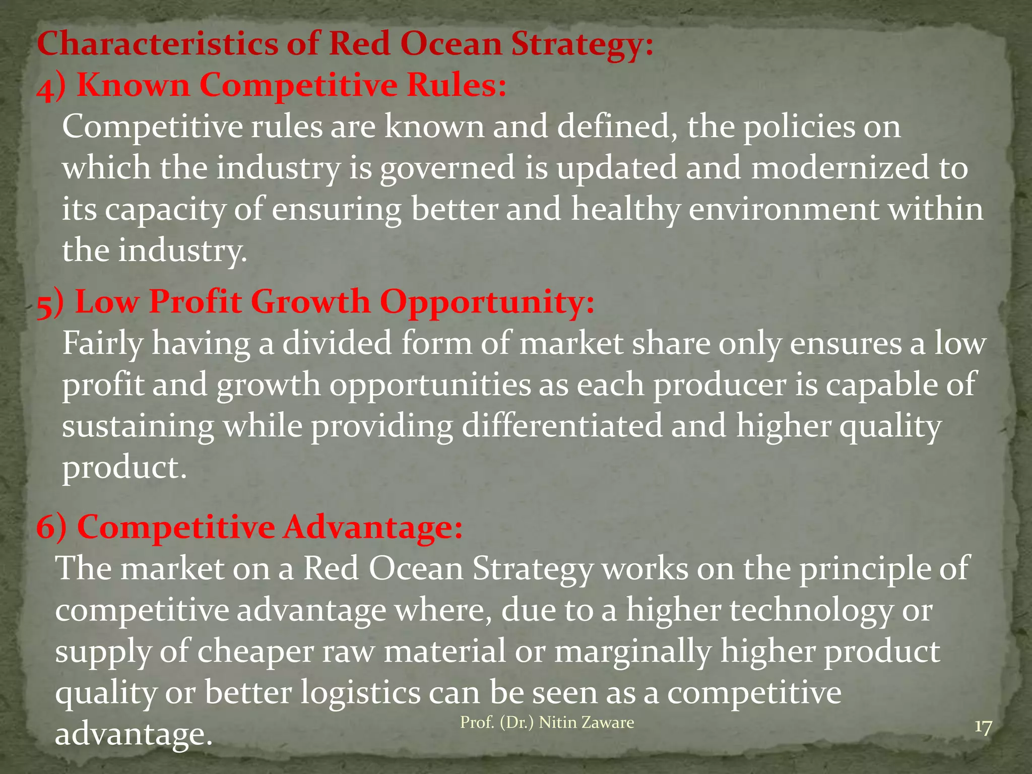Blue ocean strategy & red ocean strategy | PPTX