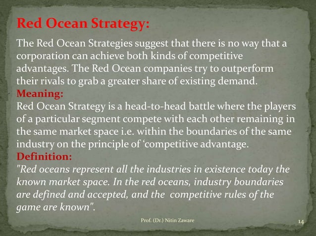 Blue ocean strategy & red ocean strategy | PPTX
