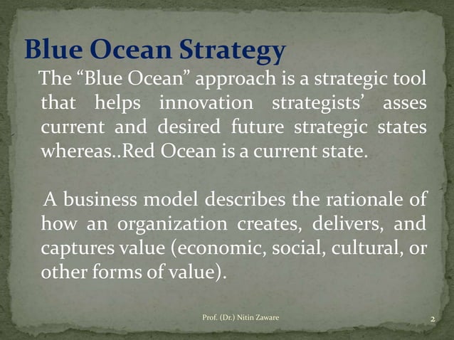 Blue ocean strategy & red ocean strategy | PPTX