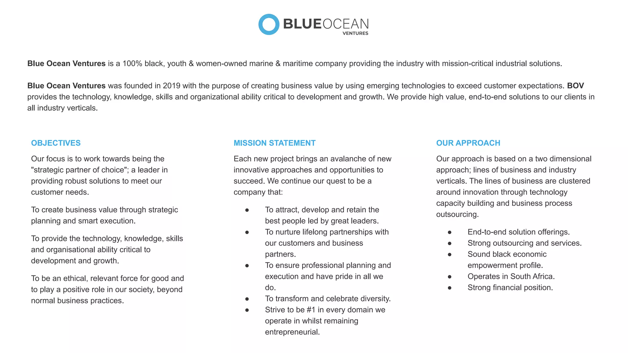 Blue Ocean Ventures | PPT
