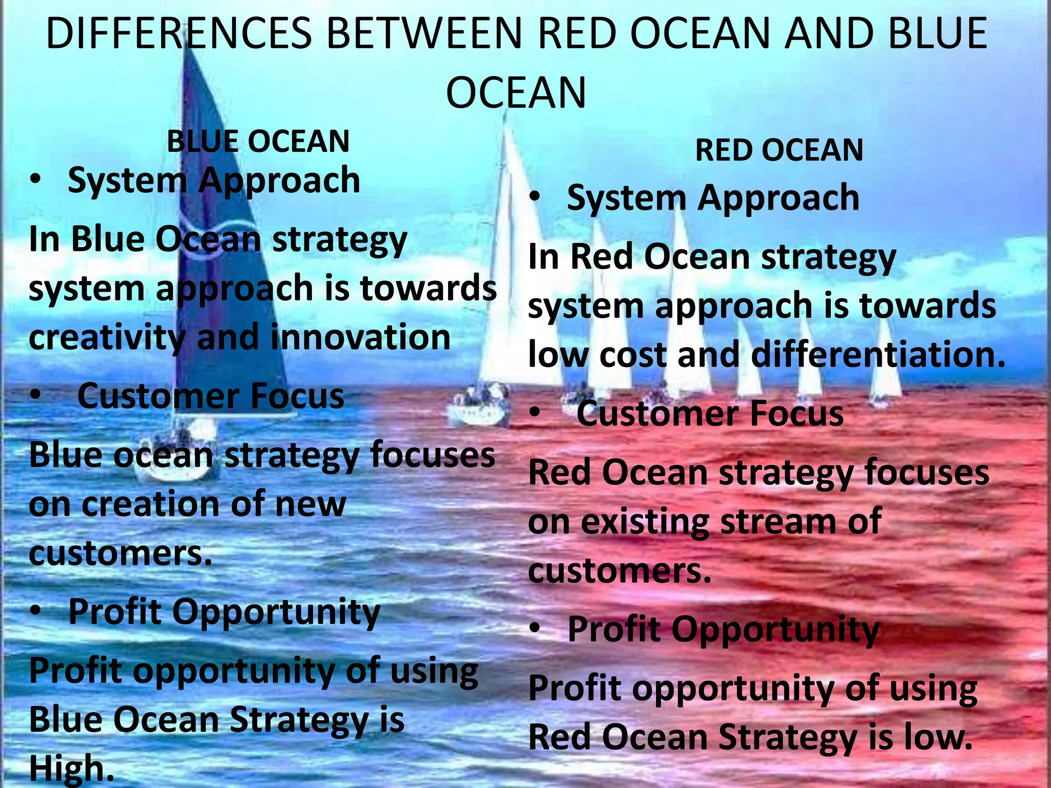 Blue ocean vs Red ocean strategy | PPTX