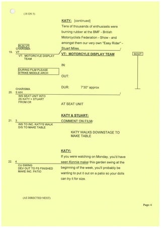 Blue Peter Camera Script | PDF