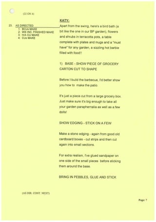 Blue Peter Camera Script | PDF