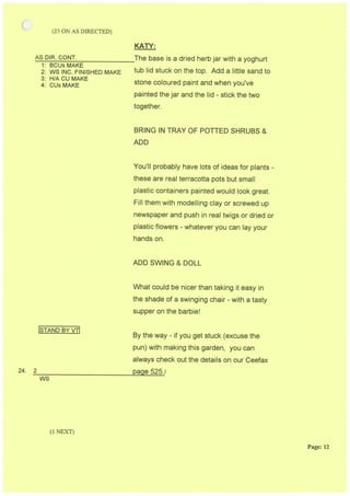 Blue Peter Camera Script | PDF