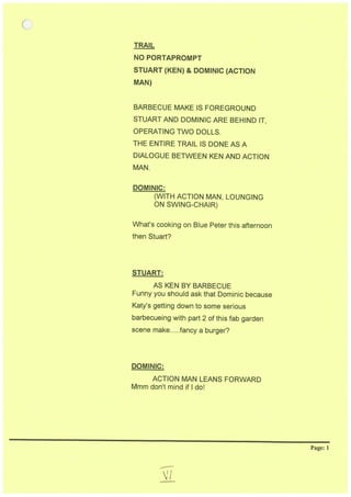 Blue Peter Camera Script | PDF