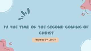 Sunday School Sermon (Second Coming of Jesus Christ) | PPT