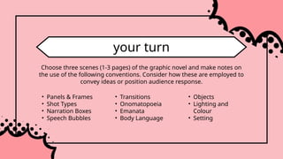 Blue Pink Yellow Pastel Line English Graphic Novel Conventions ...