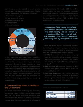 Enterprise Content Management for Regulatory Compliance in Healthcare ...
