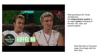 Blue Skin- Integumentary System | PPT