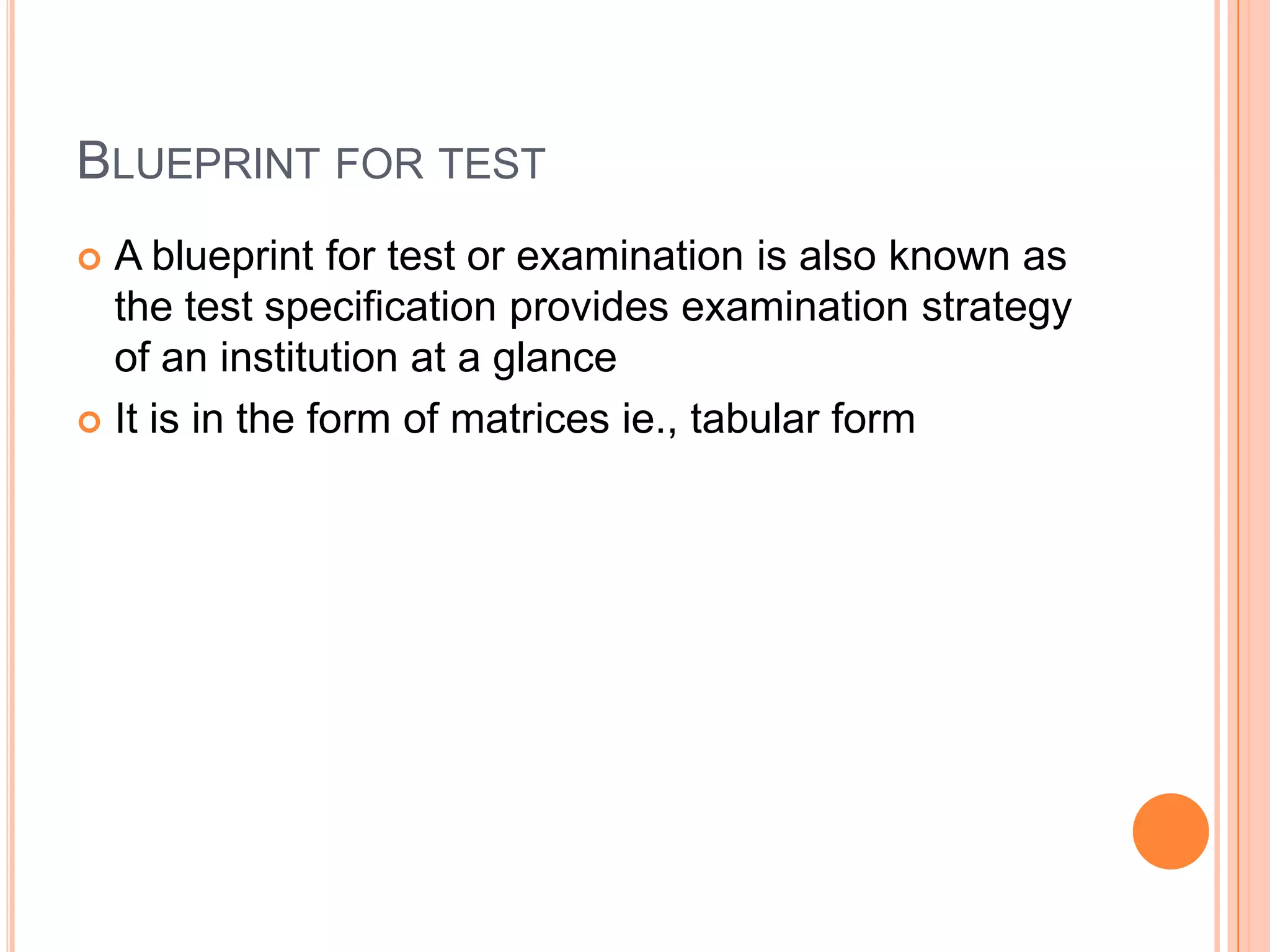 Blueprint in education | PPTX